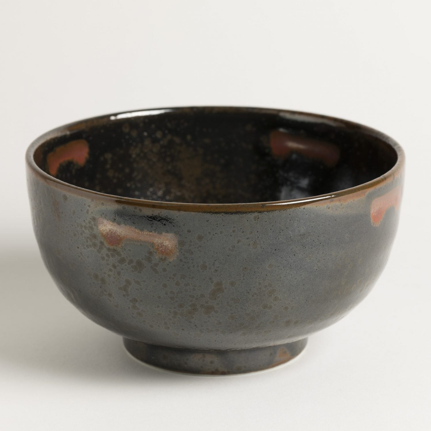 Bol GM Noir larmes Corail en porcelaine - IKAT objets du Japon et d'Asie